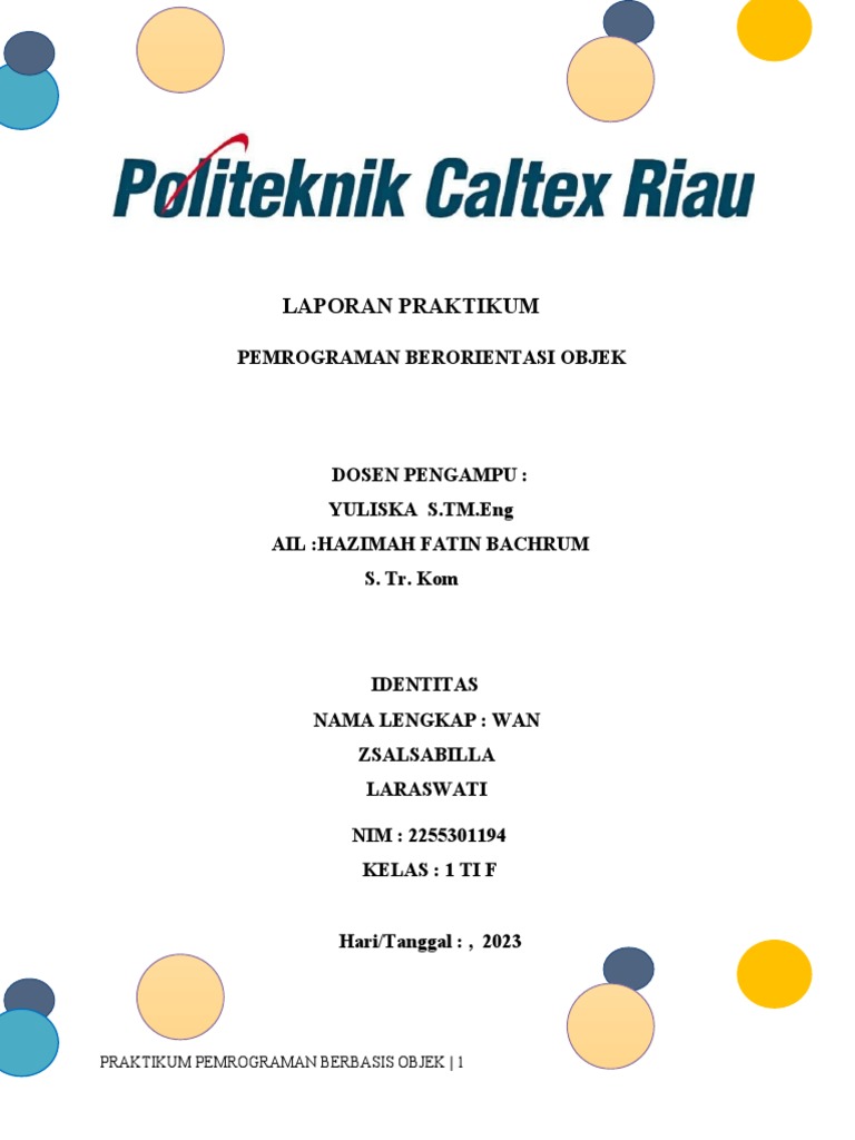 Pemrograman Berbasis Objek | PDF