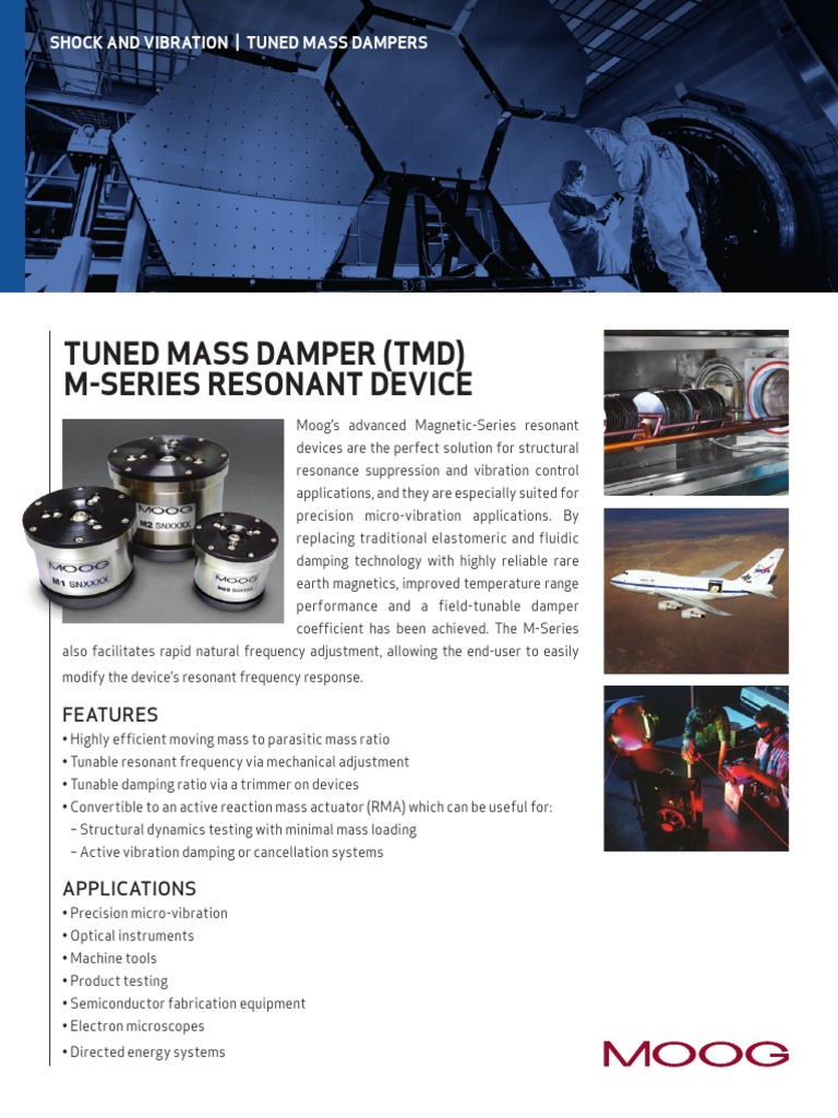 Moog Tuned Mass Dampers M Series Datasheet | PDF | Resonance | Inductor