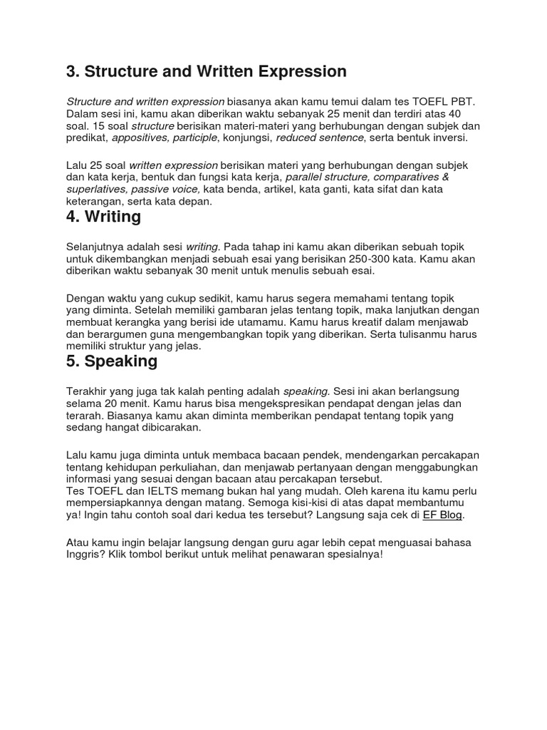 Structure and Written Expression | PDF