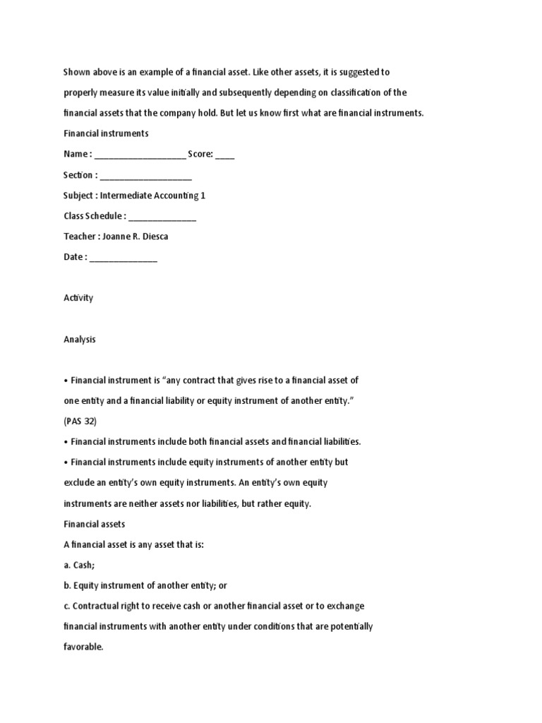Accounting for Financial Instruments: An Introduction to Classification ...