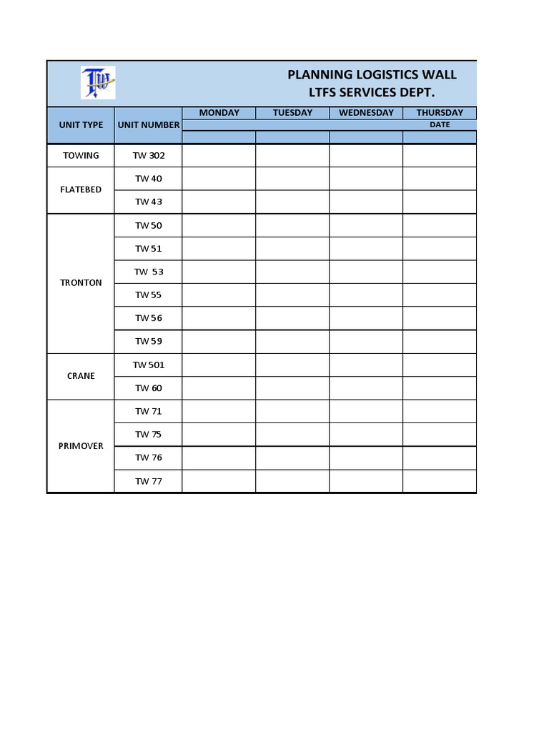 Planning Logistics Wall | PDF