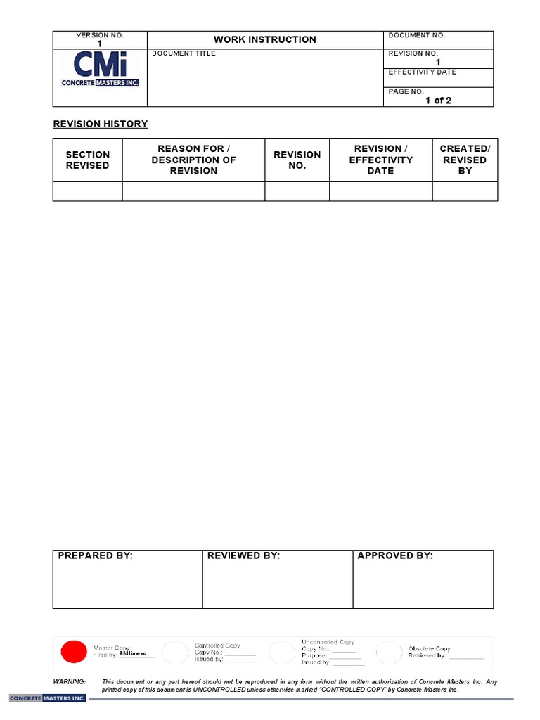 Standard Format For Wi | PDF