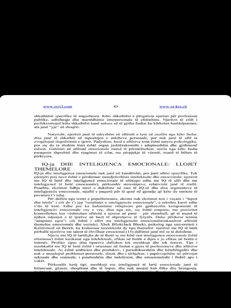 Daniel Goleman ''Inteligjenca Emocionale'' | PDF