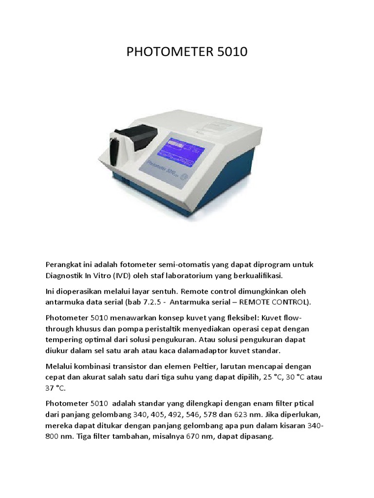 Photometer 5010 | PDF | Komputer | Teknologi & Rekayasa