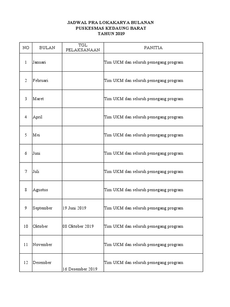 Jadwal Pra Lokbul | PDF | Perjalanan