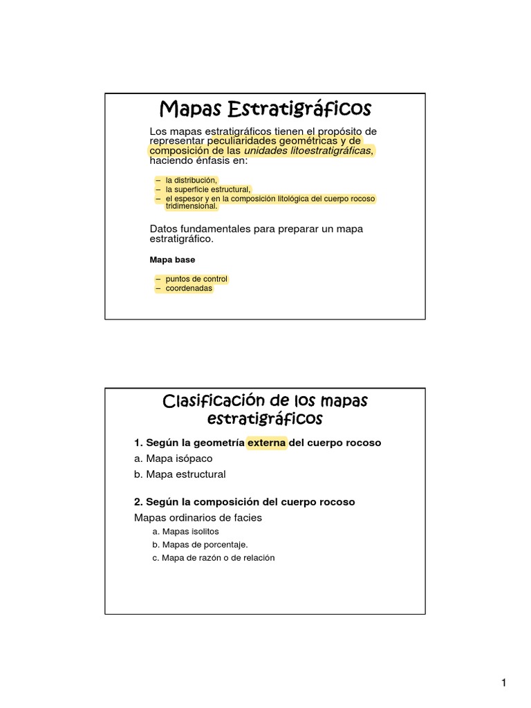 Mapas Estratigráficos y Facies | PDF | Roca (geología) | Mapa