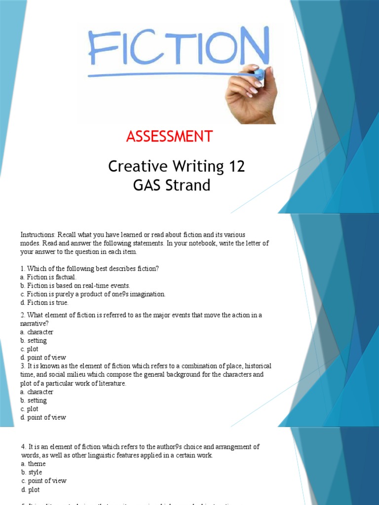 Fiction Elements Assessment Guide | PDF