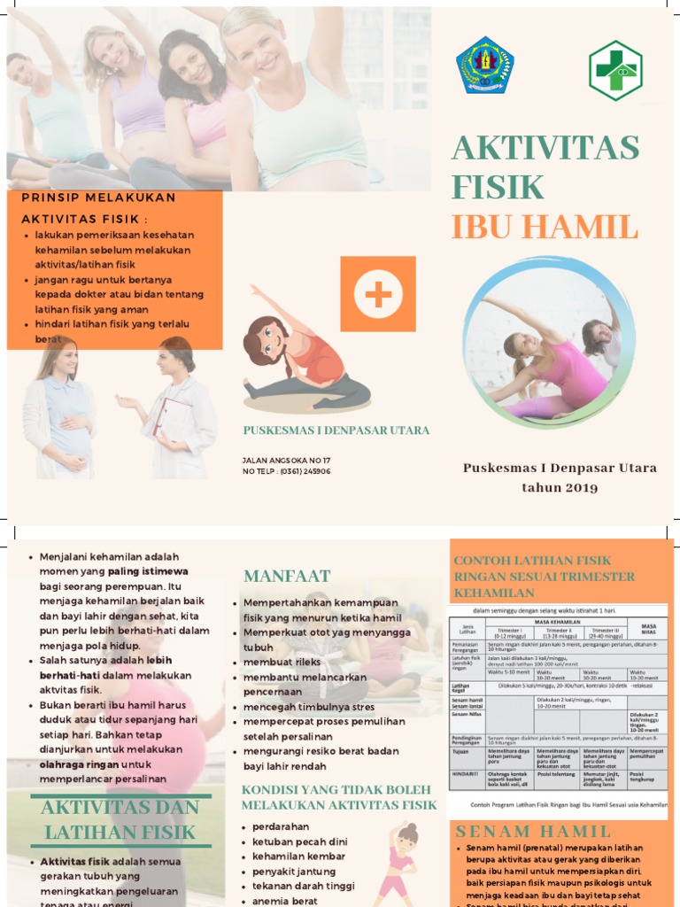 Leaflet Aktivitas Fisik Ibu Hamil | PDF