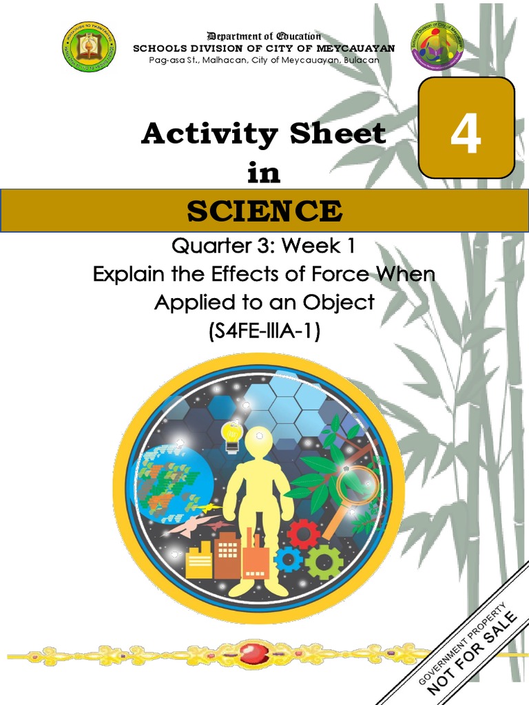 Activity Sheet in Science: Quarter 3: Week 1 Explain The Effects of ...