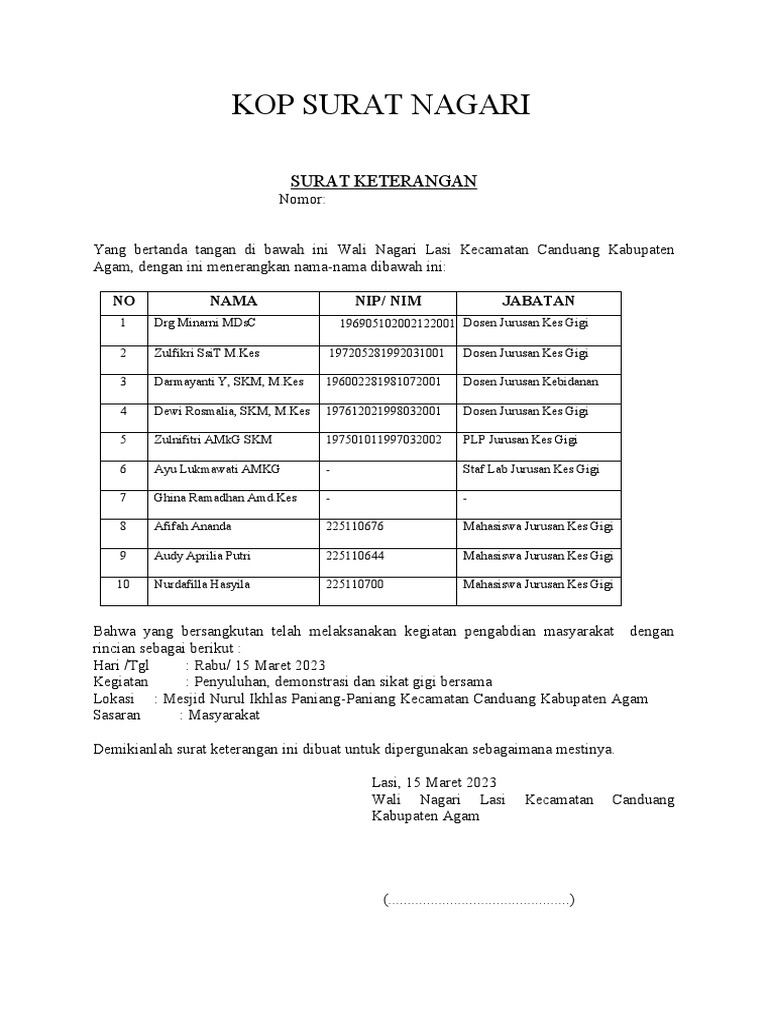 Kop Surat Nagari | PDF
