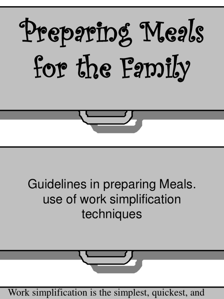 Epp5 Preparing Meals For The Family | PDF | Cooking | Foods