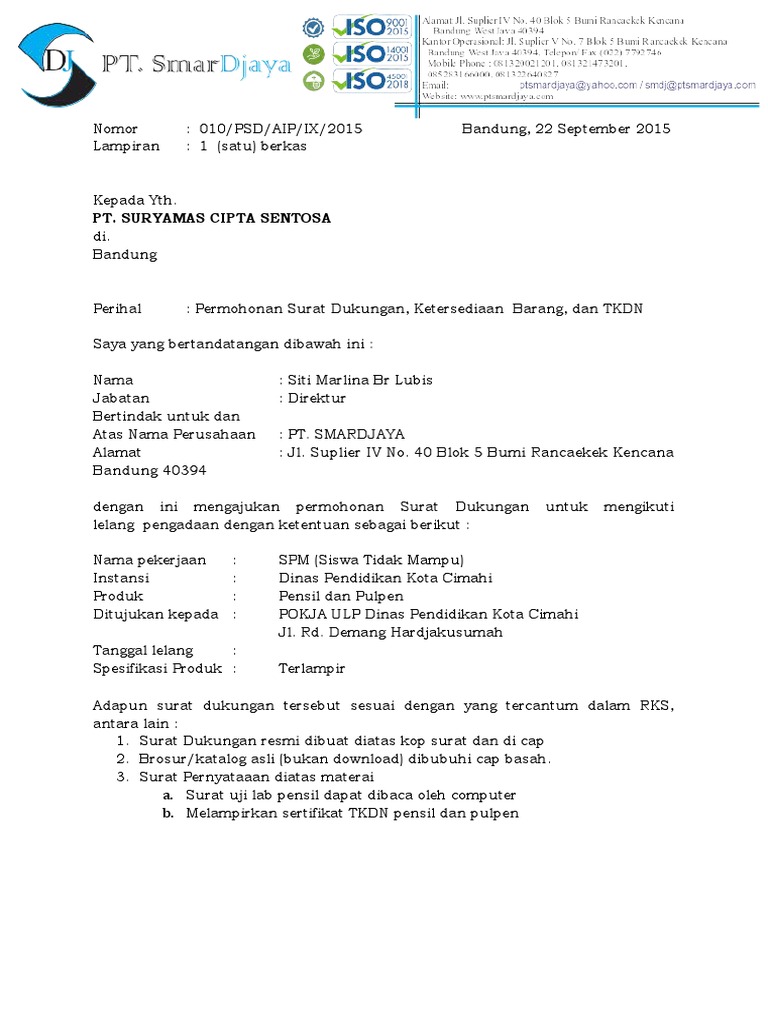 Pt. Suryamas Cipta Sentosa | PDF