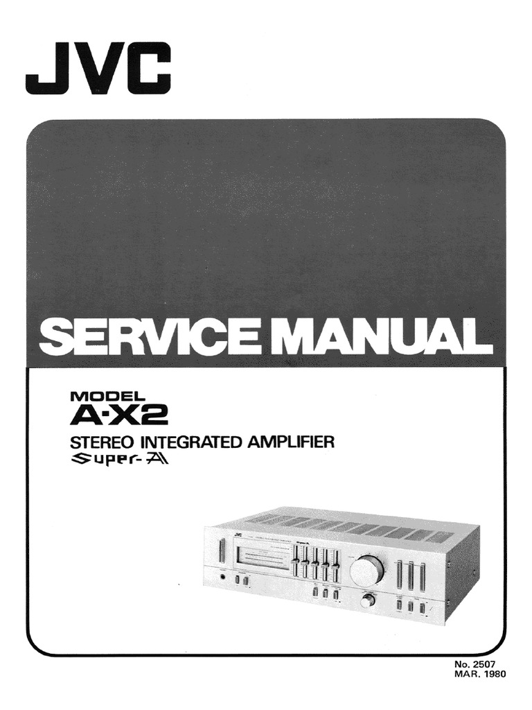JVC A-X-2 2x40w Stereo Integrated Amplifier 1980 SM | PDF