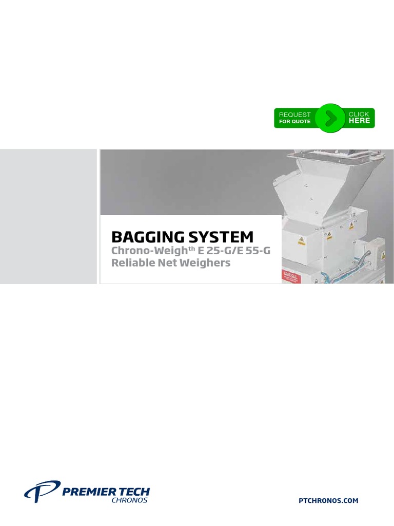 Bagging System: Chrono-Weigh E 25-G/E 55-G Reliable Net Weighers | Download Free PDF | Weight ...