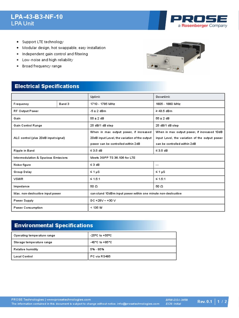 LPA 43 B3 NF 10 - PLV - 0.1 | Download Free PDF | Decibel | Electrical ...