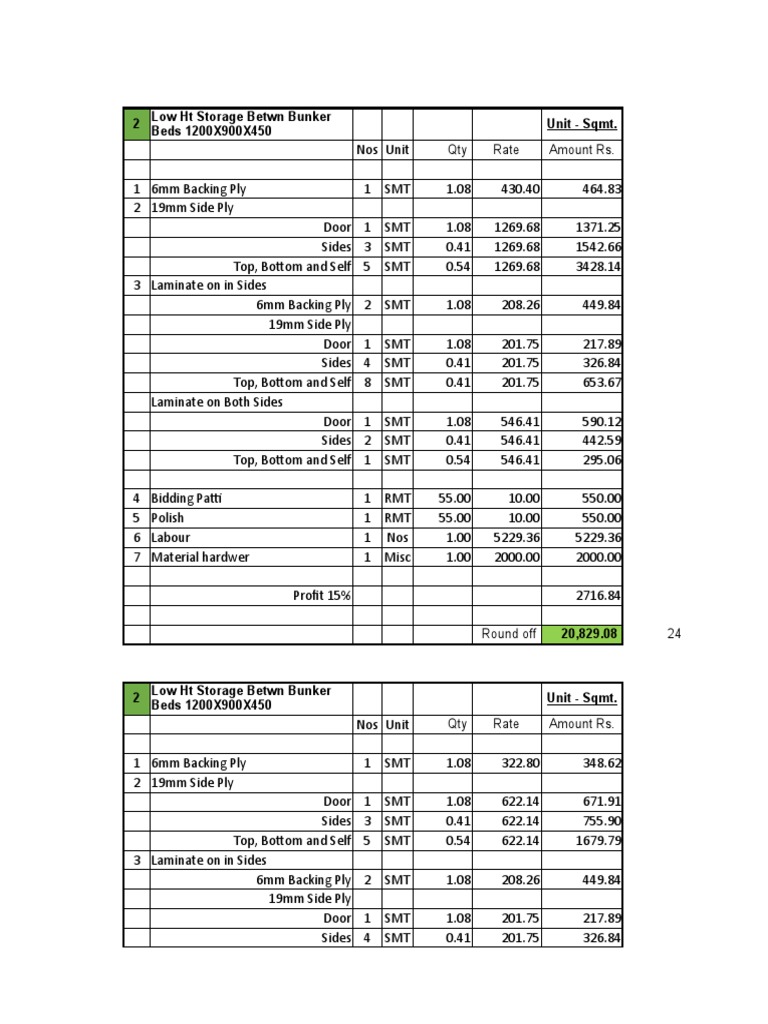 2 Unit - Sqmt. Low HT Storage Betwn Bunker Beds 1200X900X450 | PDF