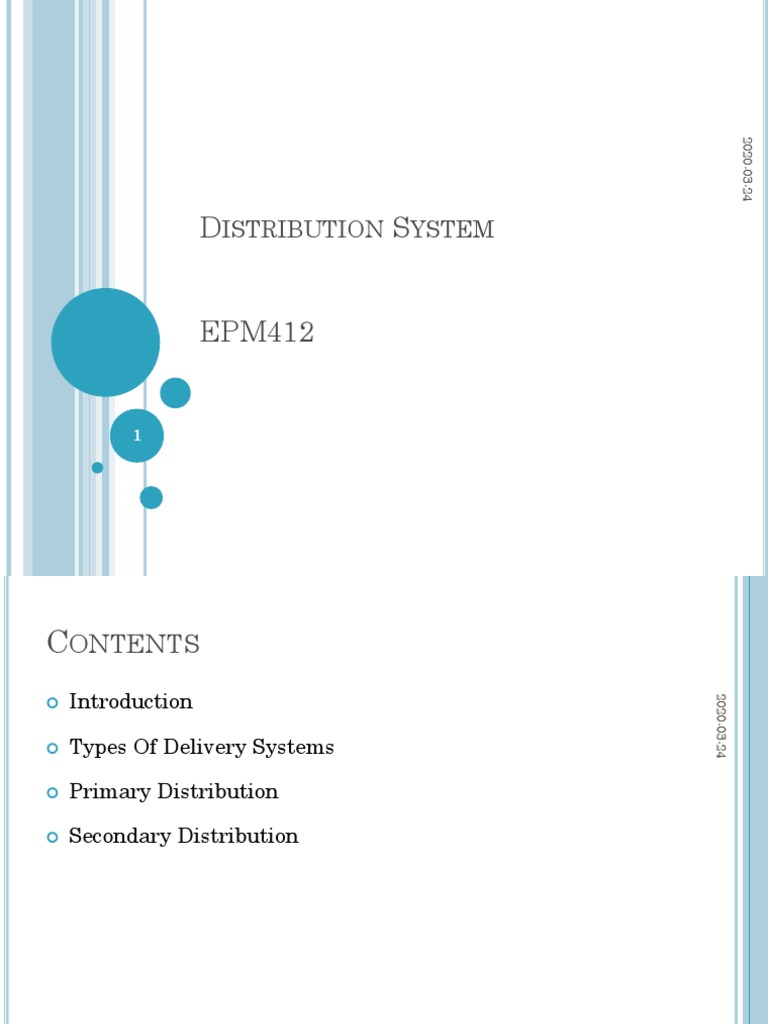 3 EEE - EPM412 Dist Systems | PDF | Electric Power Distribution | Transformer