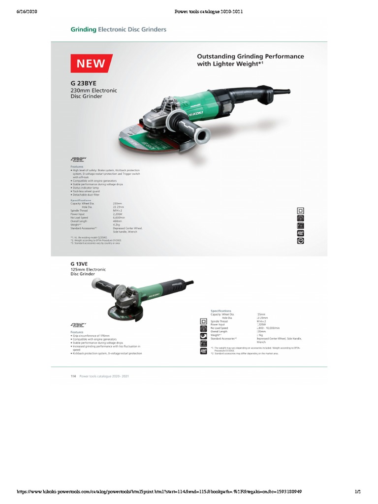 Power Tools Catalogue 2020-2021 Grinder | PDF