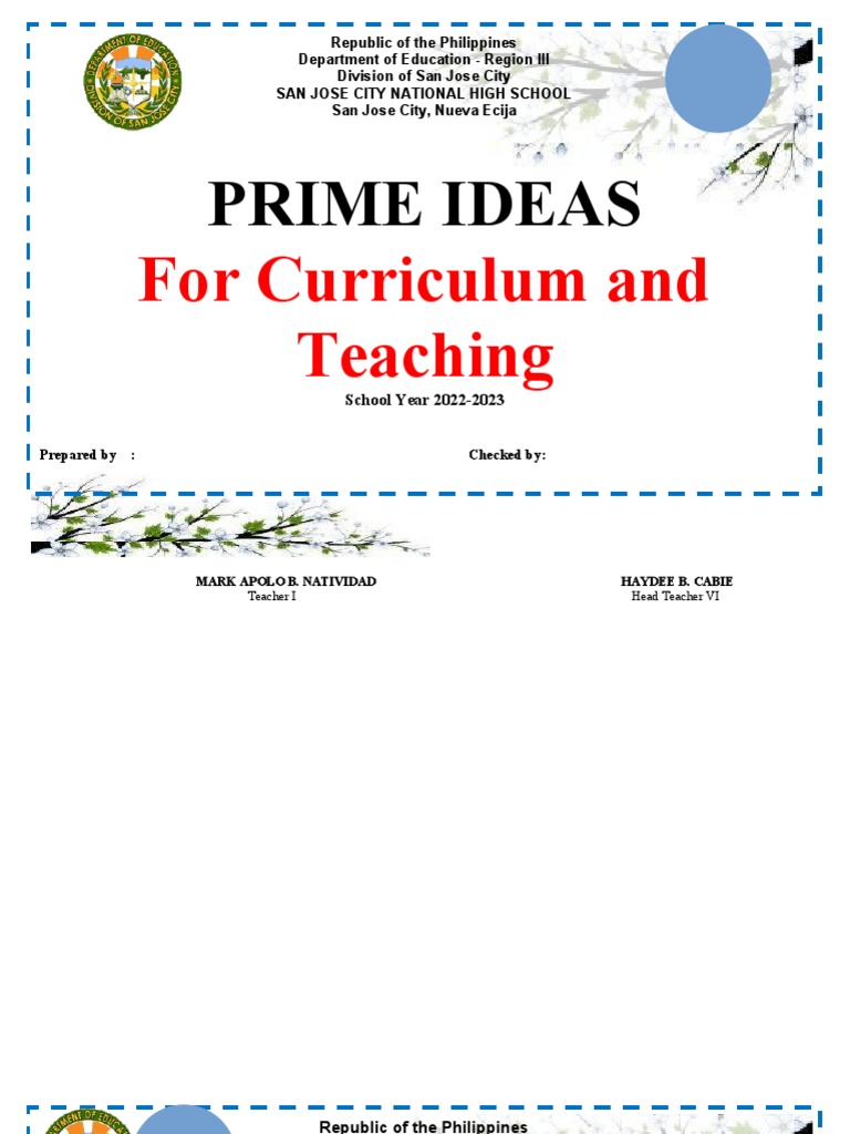 Prime Ideas: For Curriculum and Teaching | PDF | Government Agencies ...