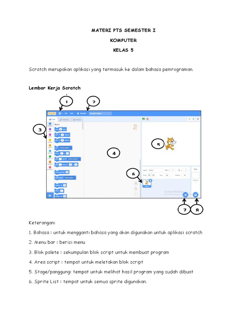 Panduan Scratch untuk Kelas 5 | PDF