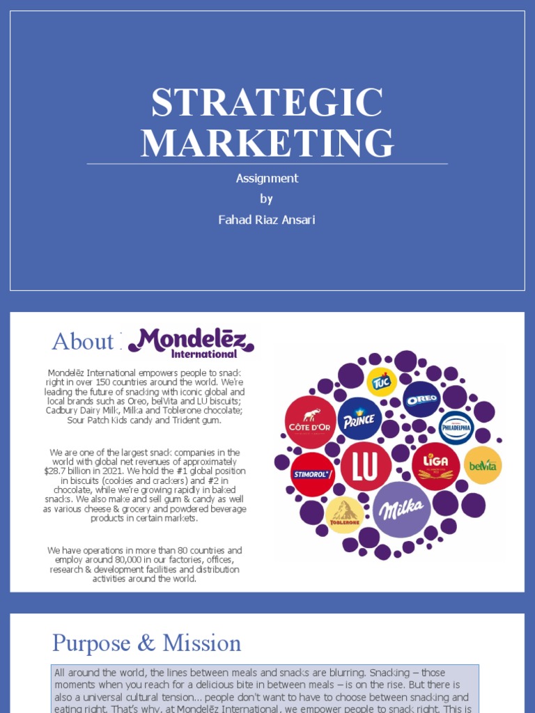 Strategic Marketing-Mondelez FRA | PDF | Supply Chain | Mondelez ...