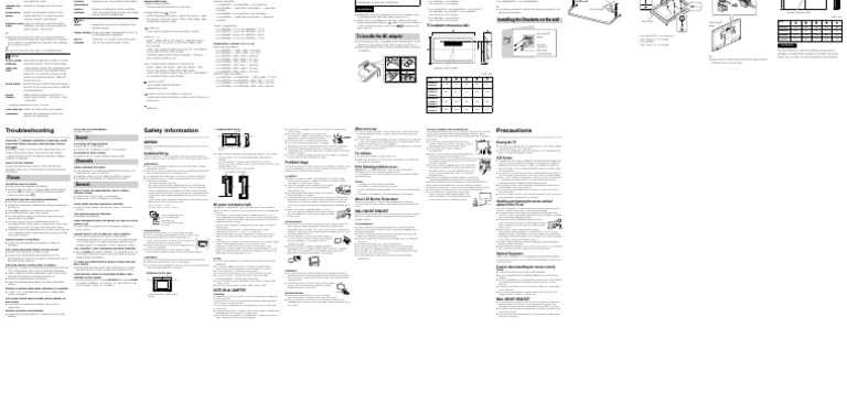 Manual TV Sony | PDF | Media Formats | Electronics
