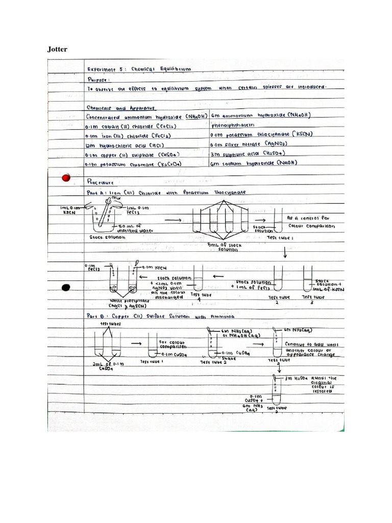 Experiment 5: Chemical Equilibrium Analysis | PDF | Teaching Methods ...