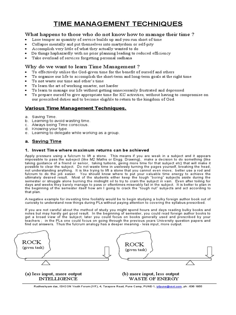 Students Time Management | PDF