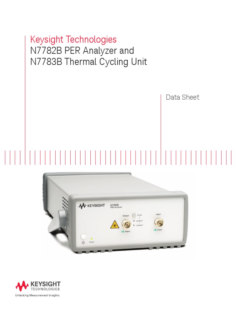 N7782B PER Analyzer and N7783B Thermal Cycling Unit: Keysight ...