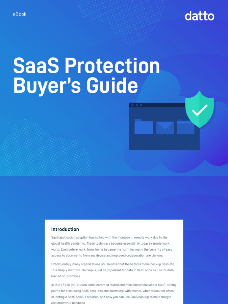 Datto SaaS Protection Buyers Guide | Download Free PDF | Backup | Software As A Service