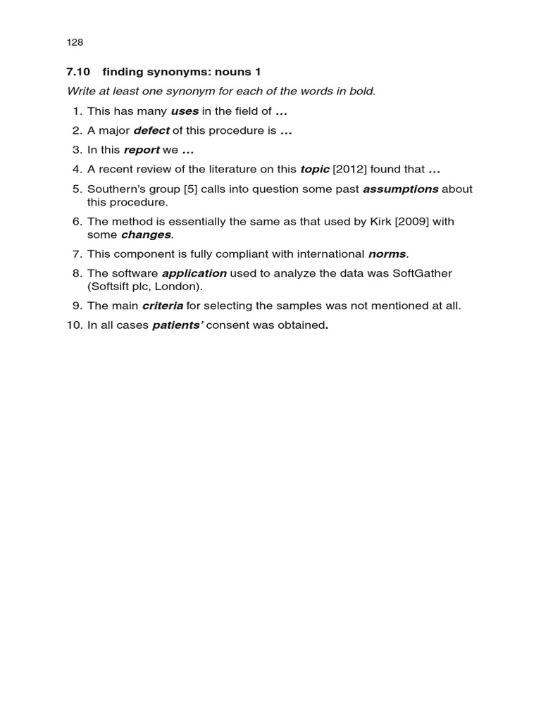 Finding Synonyms for Academic Terms | PDF | English Language | Sentence ...