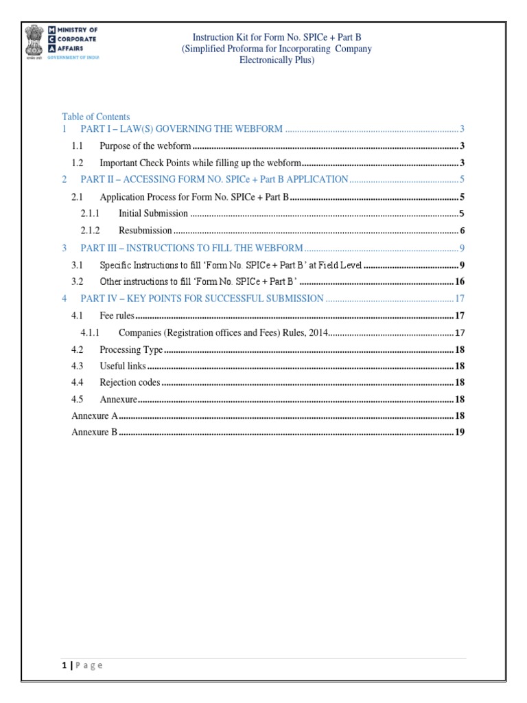 Instruction Kit - SPICe + Part B | PDF | Equity (Finance) | Business