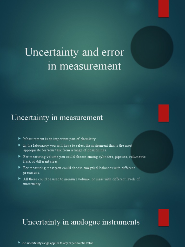 Measurement Uncertainties in Physics | PDF | Observational Error ...