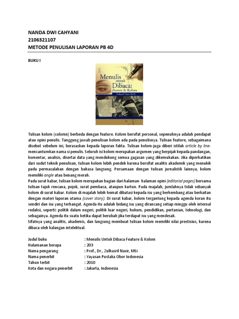 Panduan Menulis Kolom Opini | PDF | Fiksi Umum