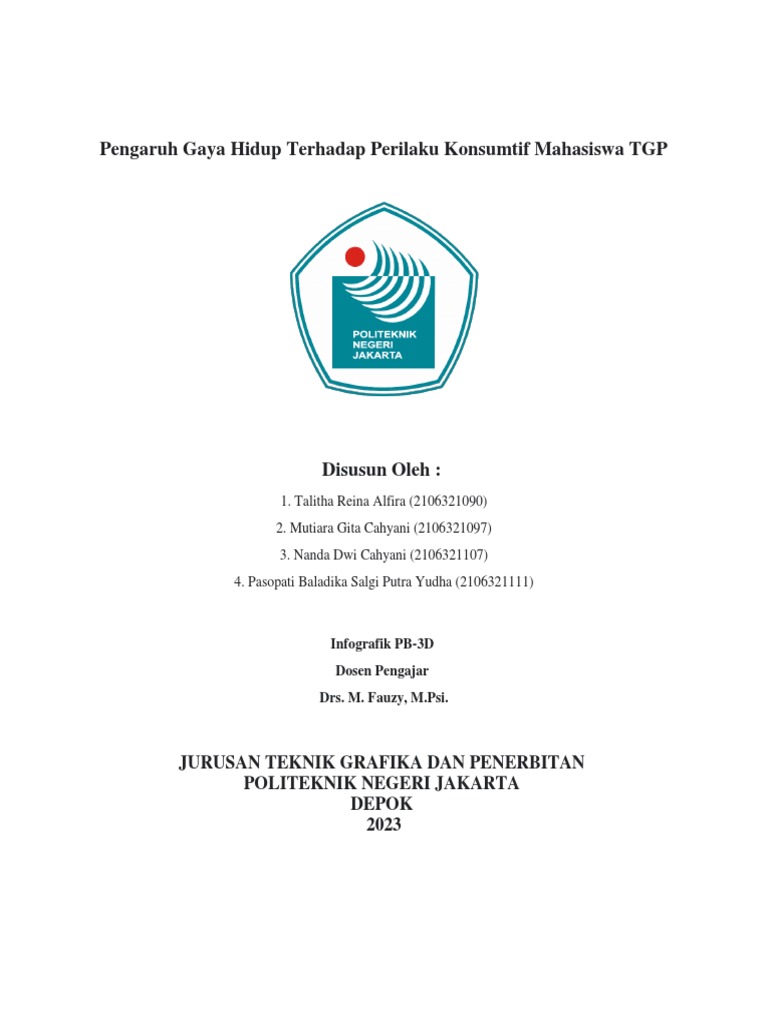 Pengaruh Gaya Hidup Terhadap Perilaku Konsumtif Mahasiswa TGP | PDF