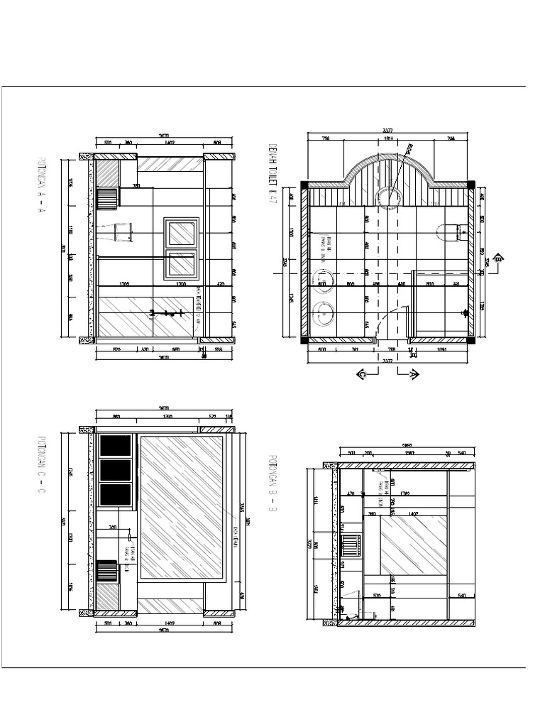 RENCANA DENAH TOILET K.47.dwg 26 03 2021 | PDF