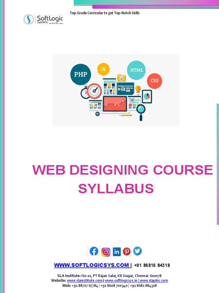 Web Designing Course Syllabus | PDF | Dynamic Html | Websites Web Designing Course Syllabus | PDF | Dynamic Html | Websites