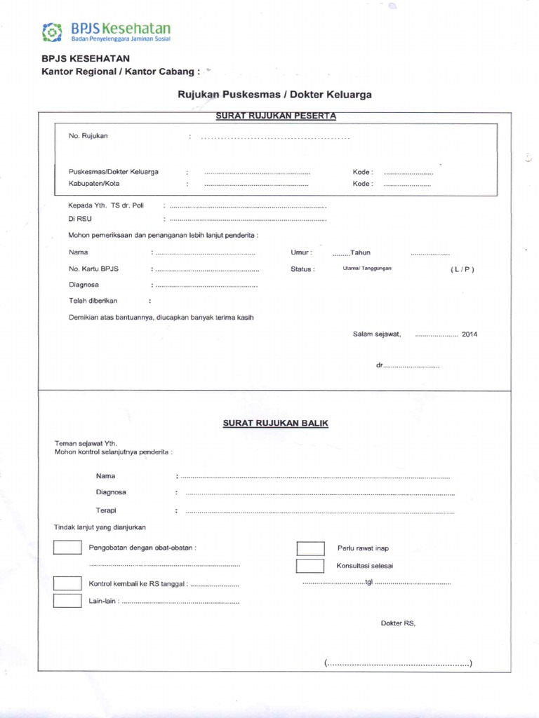Surat Rujukan Bpjs | PDF