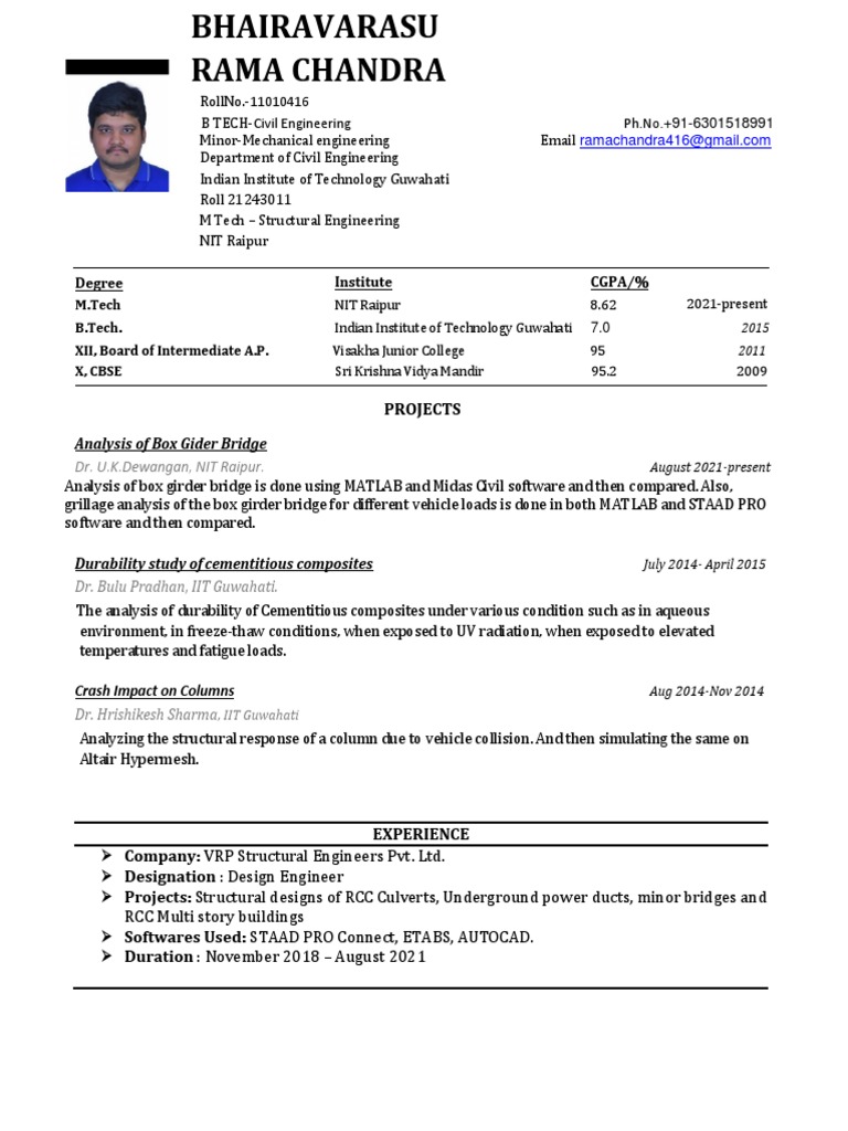 Rama Chandra's Resume | PDF