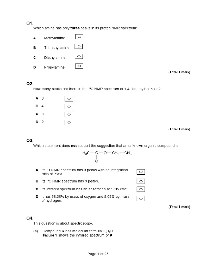Analysis of Organic Compounds Using NMR Spectroscopy and Infrared ...