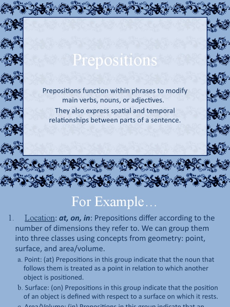 Week 25 - Prepositions Day 2 | PDF | Preposition And Postposition | Noun