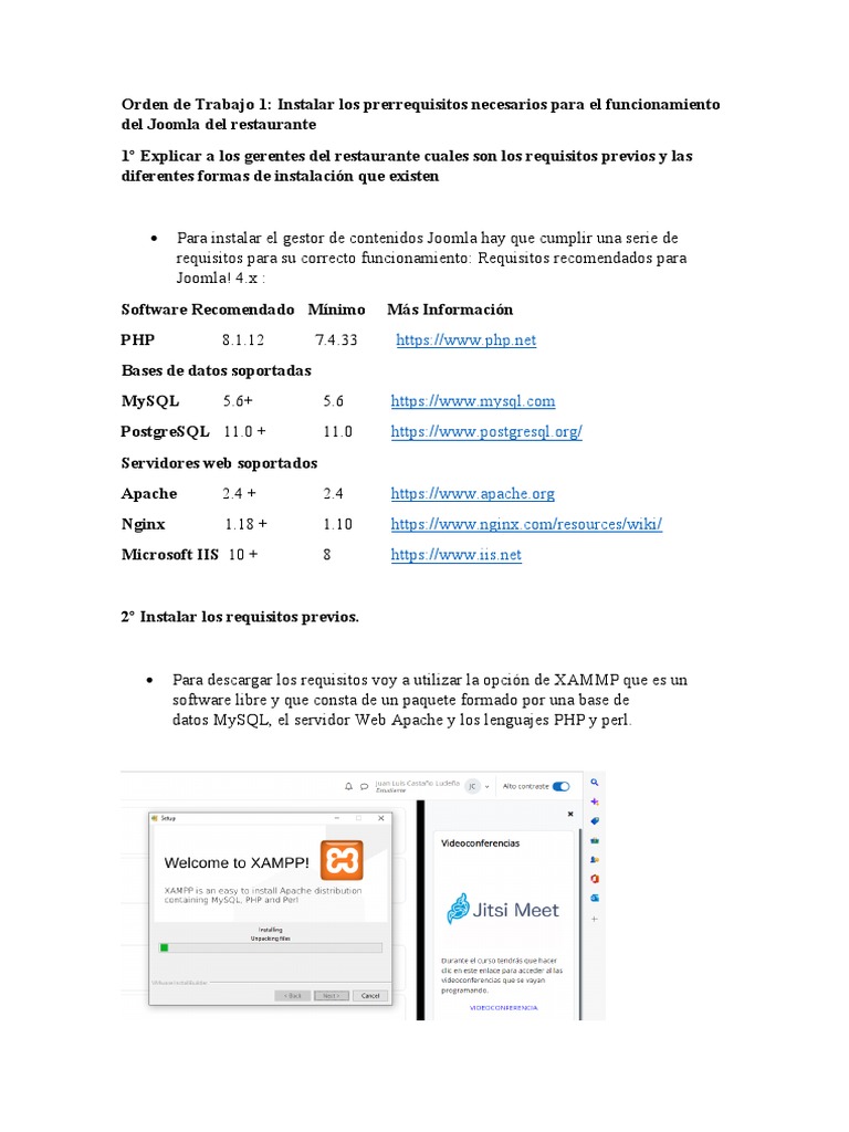 AW01 Tarea | PDF | Mi sql | Joomla