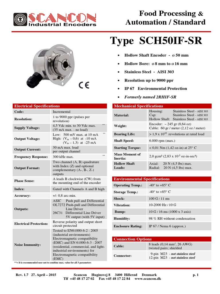 ENCODER Sch50if-Sr-Specifications-17 | PDF | Electromagnetic Compatibility | Electricity