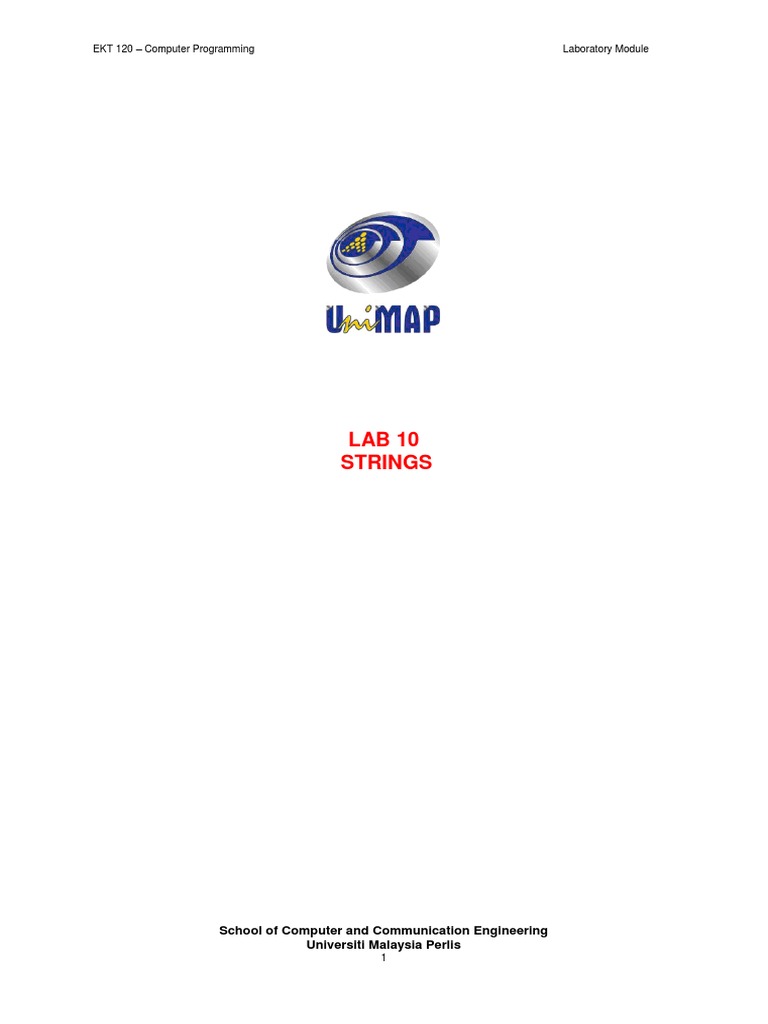 Lab 10 Strings | PDF | String (Computer Science) | Computer Program