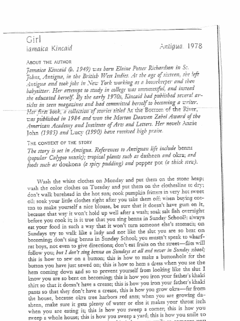 Kincaid, Girl | PDF