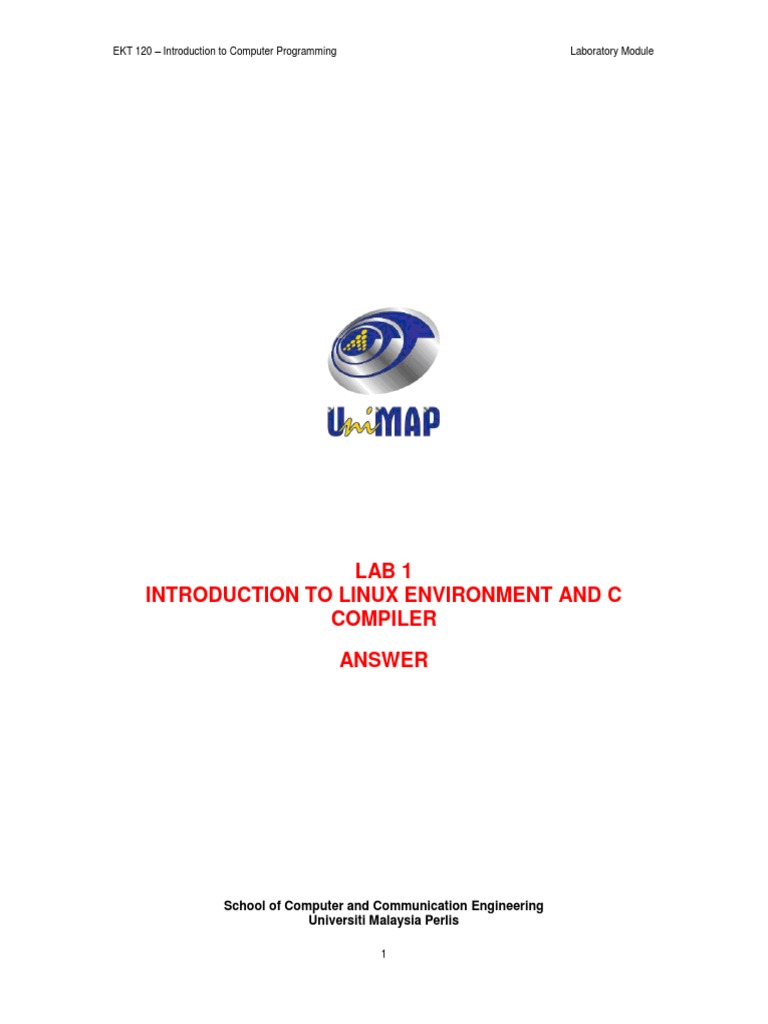 Lab 1 Intro Linux | PDF | Computer File | Programming