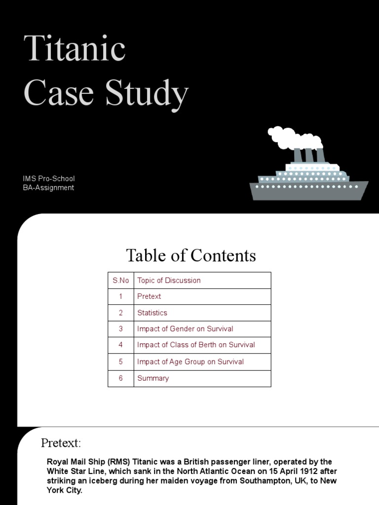 Titanic CaseStudy RajaAnirudhGandhi | PDF | Ocean Liners | White Star Line