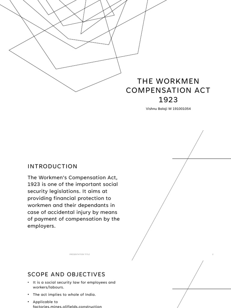 The Workmen Compensation Act 1923 | PDF | Employment | Legal Liability