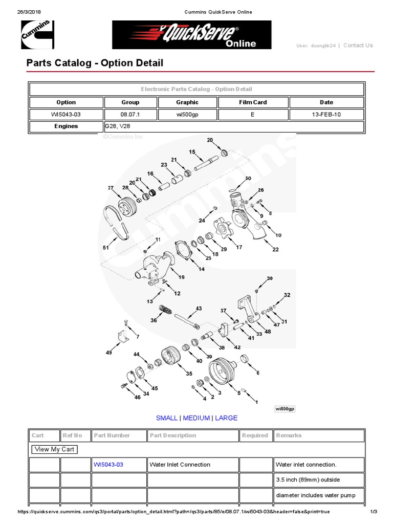 Water Inlet Connection WI5043-03 | PDF | Pump | Mechanical Engineering
