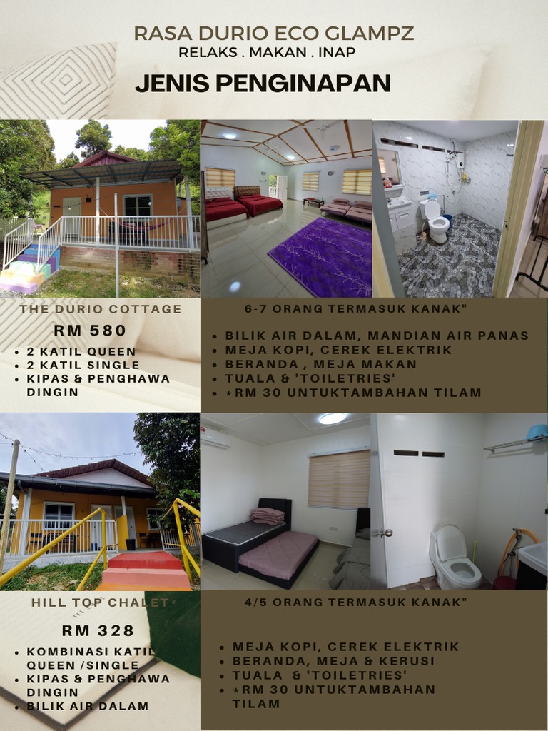 Jenis Penginapan: Rasa Durio Eco Glampz | PDF